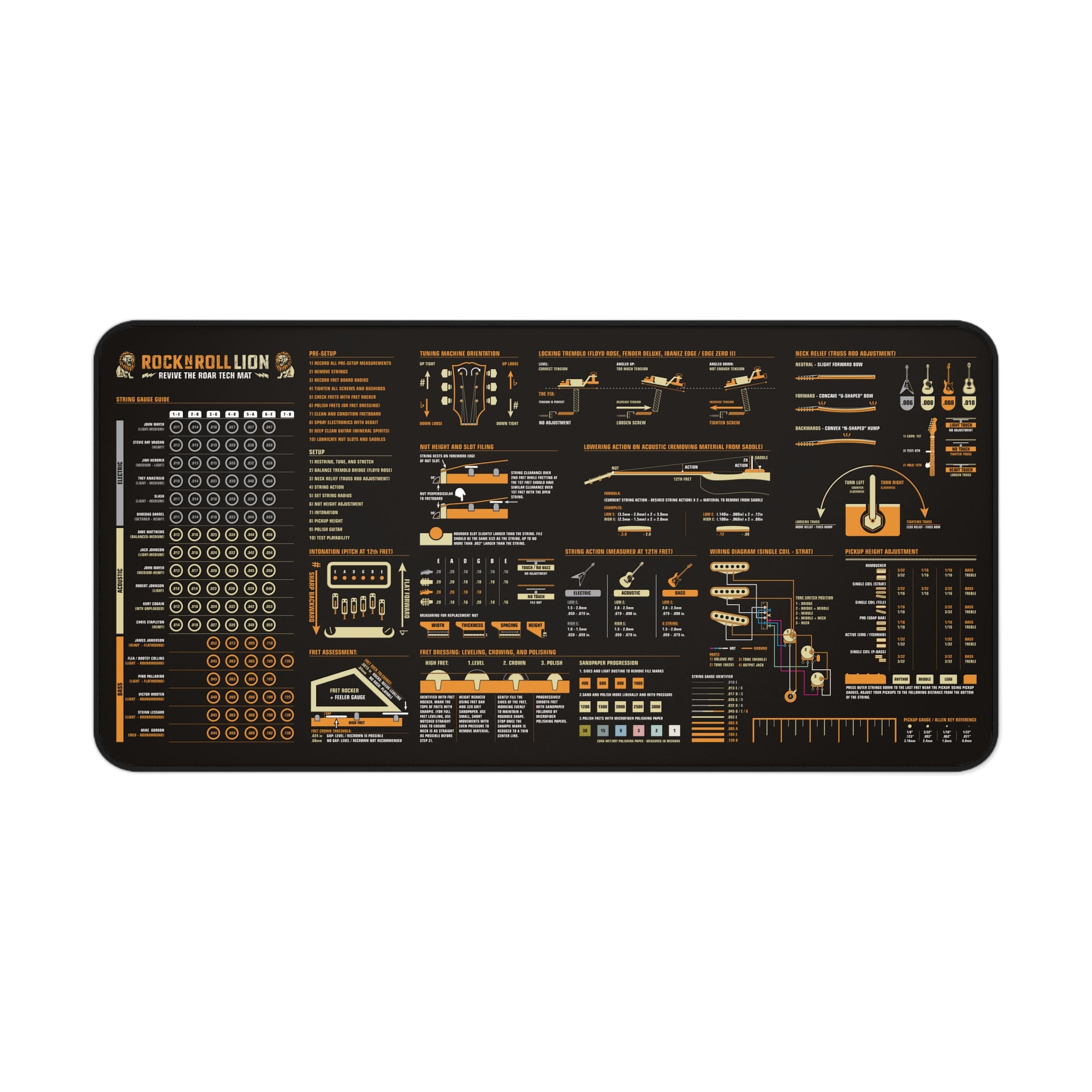 Revive The Roar Guitar Tech Mat (16" x 32") – five16media